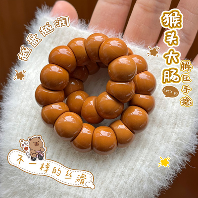 手工雕刻野生猴头核桃蒜瓣手串