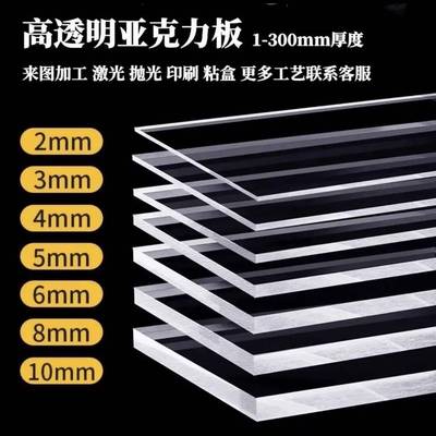 厂家供应高透明亚克力板PS板磨砂茶色有机玻璃板PMMA板塑料板整板