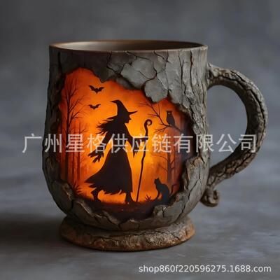 跨境新品 Mystical Witch Mug 神秘森林女巫杯