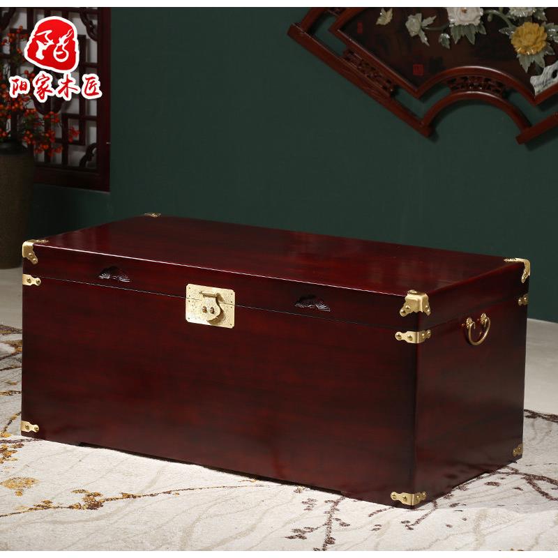 新款香樟木箱结婚箱衣箱全实木字画 画证件收纳箱平板婚嫁箱樟木