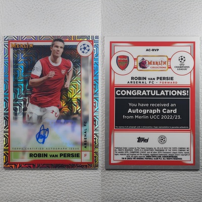 Topps Merlin 阿森纳 范佩西 Van PERSIE 亲笔签名 球星卡 周边