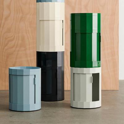 sort丹麦HAY多功能储物柜收纳柜床头柜浴室柜带滑轮Facet Cabinet