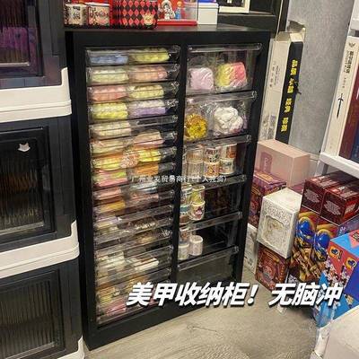 XSP美收甲纳油柜美甲甲胶多层平底4文件柜抽屉式带轮落地式店样品
