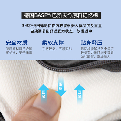 米其林云系记忆棉护颈枕头枕车内靠垫车载靠枕腰靠垫靠枕开车用