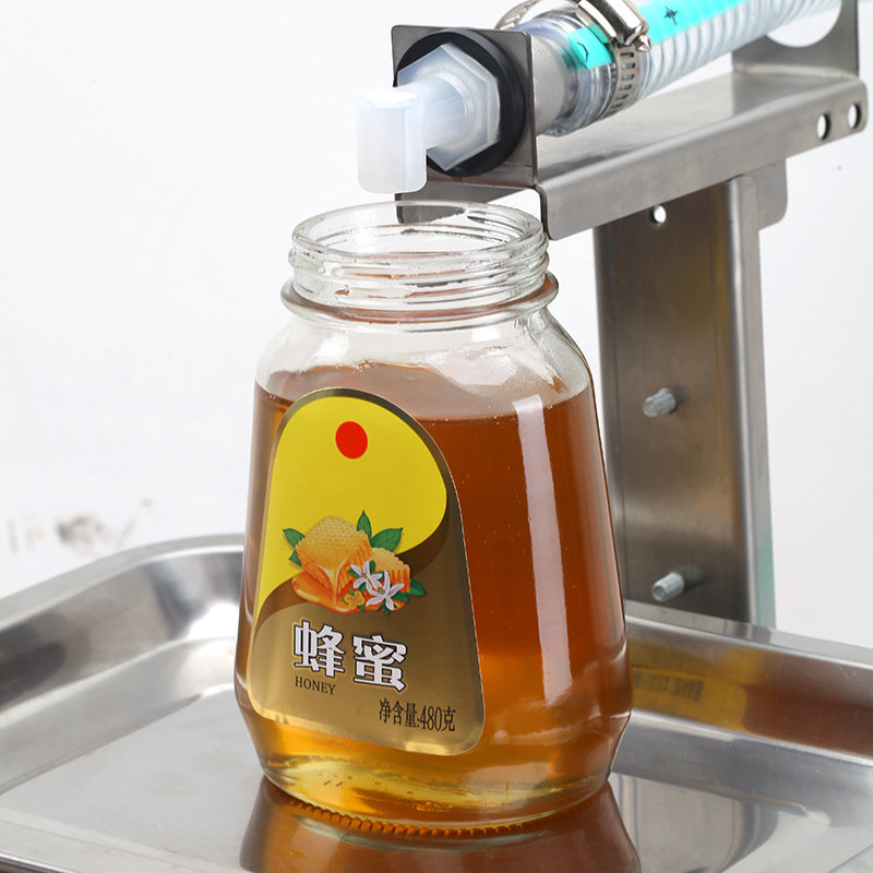 液体灌装机粘稠蜂蜜芝麻酱秋梨膏洗洁精小型全自动称重定量分装机