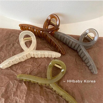 新款韩式ins简约果冻抓夹头饰女