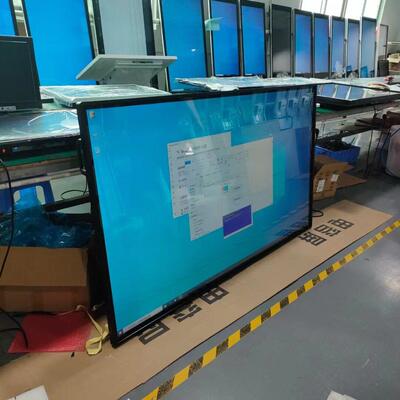 特惠75寸4k壁挂红外触控一体机/亮防眩ops结构/双系统四等边