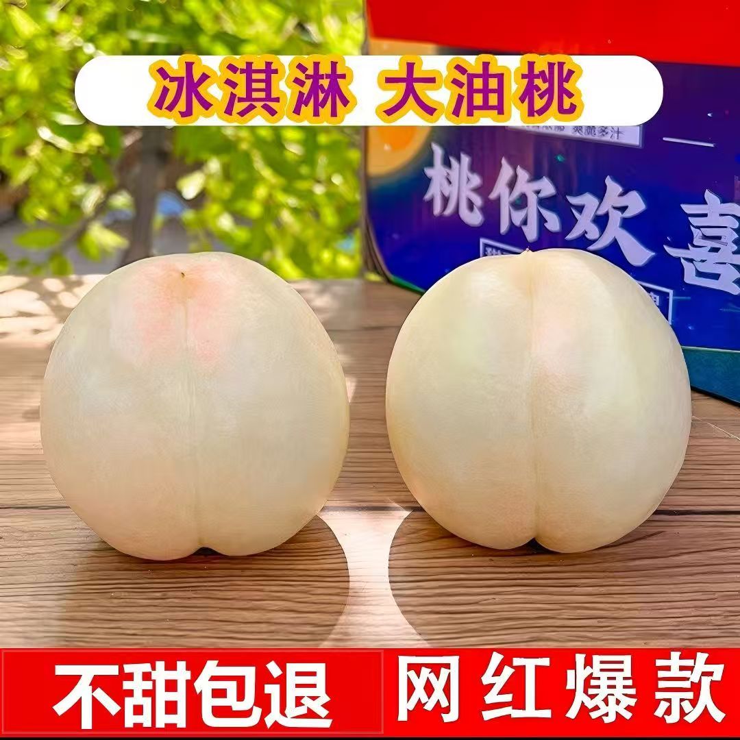 稀有品种正宗中油蜜玉白油桃白雪公主奶油桃子新鲜水果