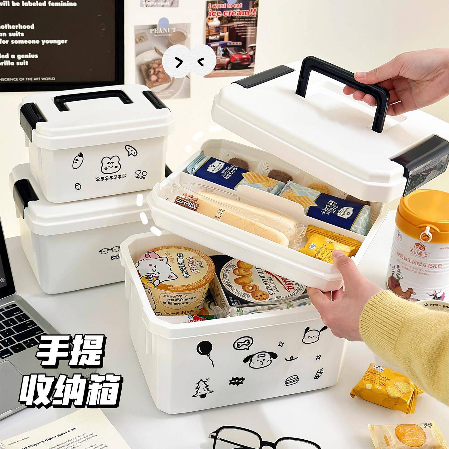 家用小药箱家庭装医疗箱药品药物大容量收纳盒药盒急救箱2026新款