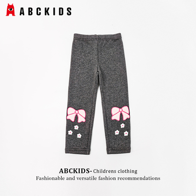 abckids童装女童冬季打底裤2026秋冬新款加厚儿童裤子宝宝一体绒