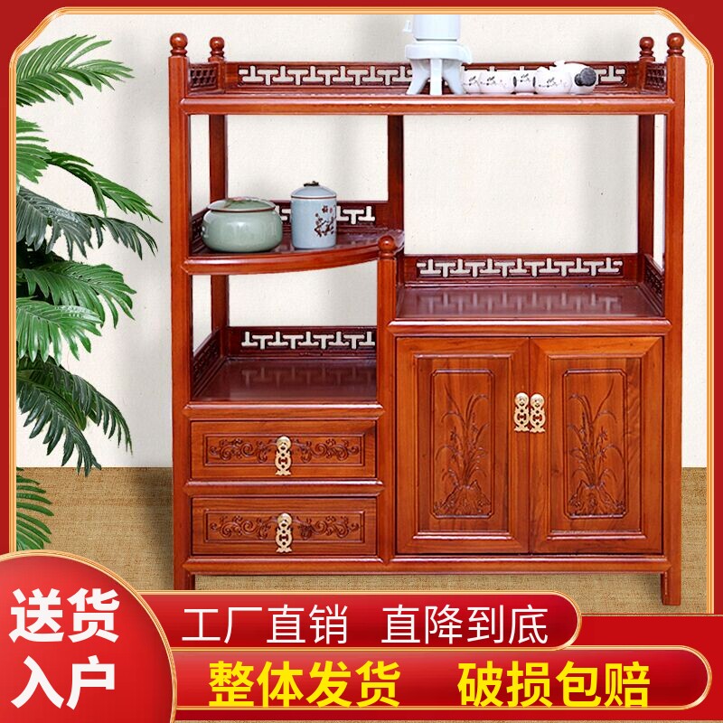餐边柜实木茶水柜客厅酒柜储物柜沙发边柜玄关柜家用厨房微波炉柜