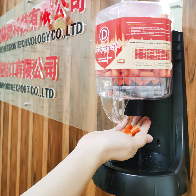 耳塞分配器两用式38分贝500个耳塞桶装隔音工厂车间酒店研磨耳塞