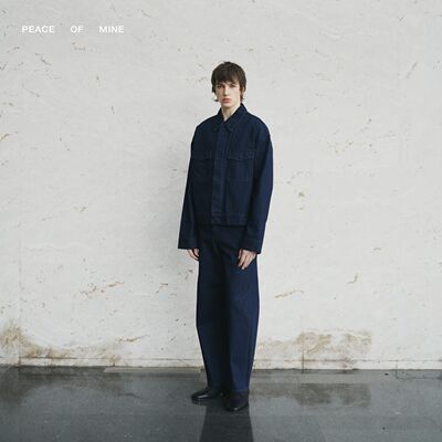 EDGAR | 深靛蓝土耳其长绒棉短款磁吸扣翻领牛仔夹克