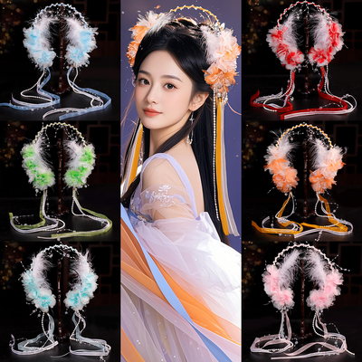 羽毛流苏发箍古风汉服发饰