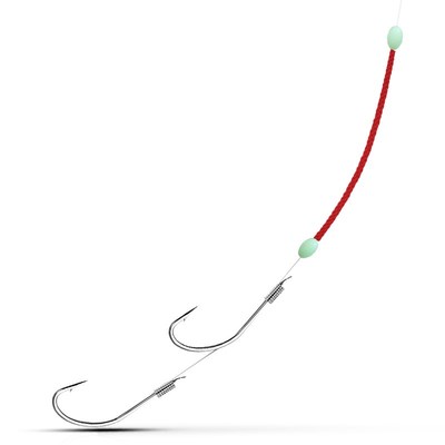 浮钓水针鱼钩线组防缠绕串钩钓组马步鱼成品线钩手工绑好子线双钩
