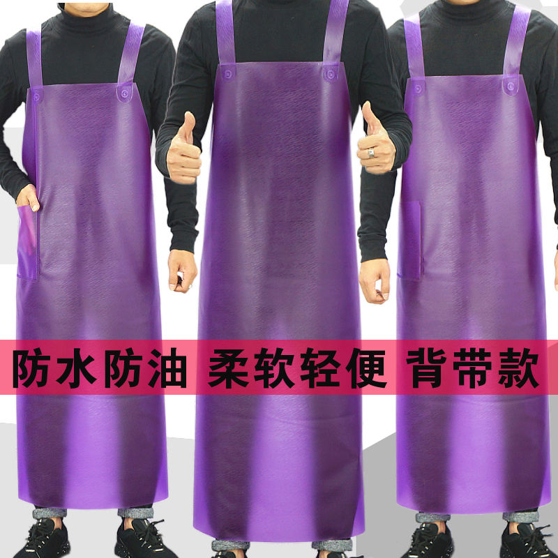 背带加厚耐磨牛筋围裙防水防油成人男工作干活女耐用加大围腰