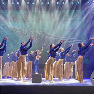 外婆桥舞蹈服凳子扇子蒲扇舞蹈服装碇步桥演出服踮步桥舞蹈服少儿