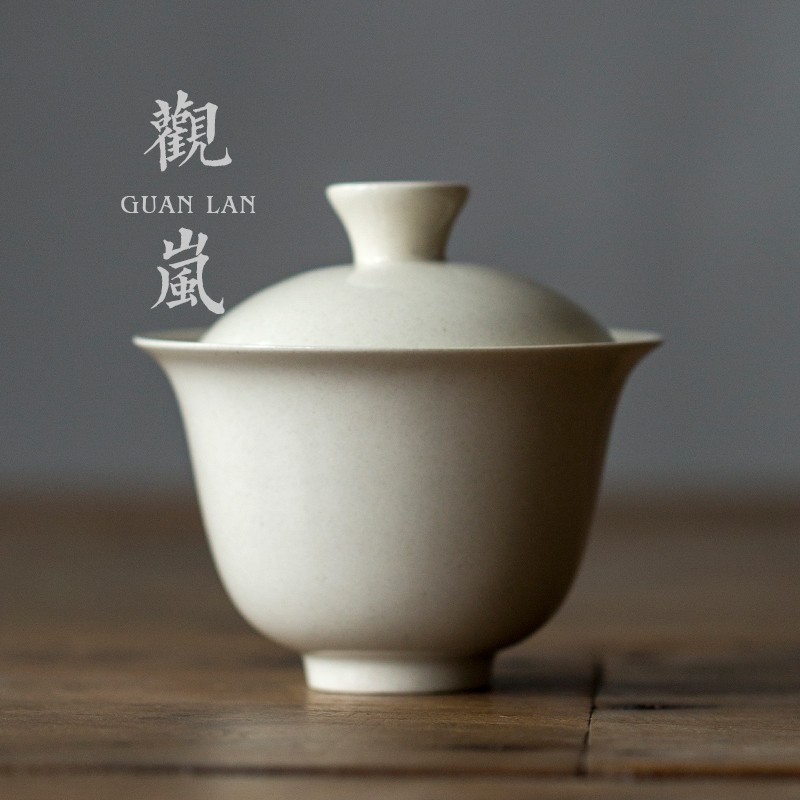 手工草木灰釉手抓防烫泡茶碗两才盖碗茶杯日式功夫茶具陶瓷喝茶碗