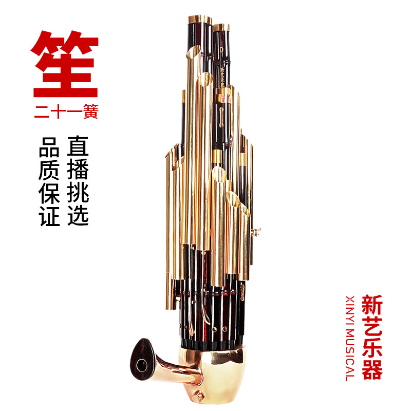 紫竹21簧笙天津制专业扩音笙初学者圆笙活斗专业笙乐器大全