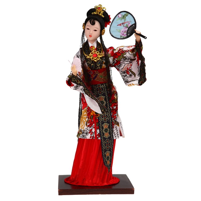 创意中国人偶娃娃 红楼梦十二金钗绢人摆件工艺品家居玩偶装饰品