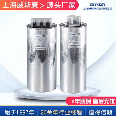 上海威斯康BGMJ0.45/0.45KV圆柱形自愈式低压并联电力电容器三相