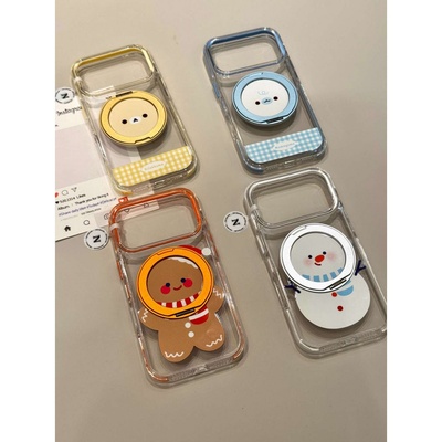 拼接姜饼人轻松熊爆款适用于苹果iphone17promax手机壳16promax简约14pro软壳15新款高档13pro全包保护壳防摔