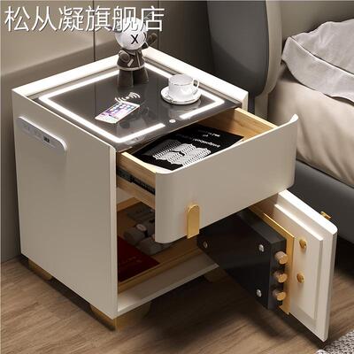 202家4新款实木智能床头柜保箱体卧室险一62320用轻奢多功能简约