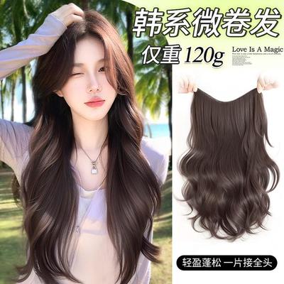 【韩系微卷发】夏季轻薄微卷大波浪接发片接发氛围感发了增加补发