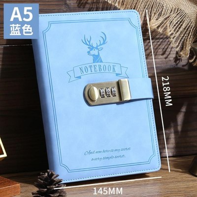 存单收纳夹带密码日记本成人带锁高颜值女孩男生小众本可贴照片
