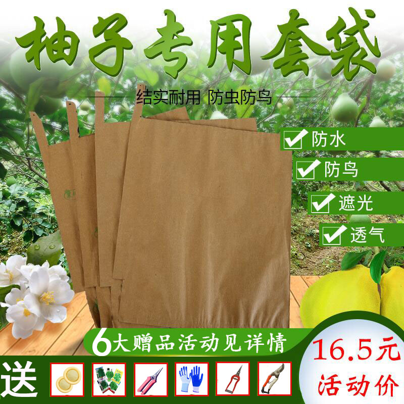 柚子专用套袋柚子果袋纸袋沙田柚蜜柚葡萄柚水果套袋果袋防鸟防虫