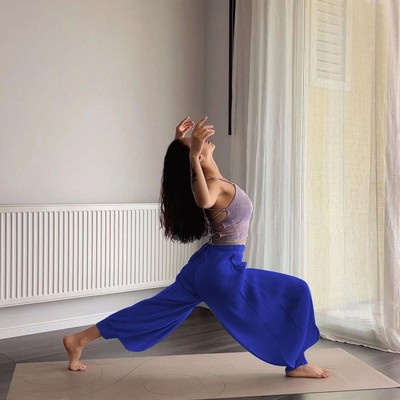 瑜伽裤女宽松速干裤夏季高腰薄款舞蹈裤广场舞运动休闲瑜伽阔腿裤