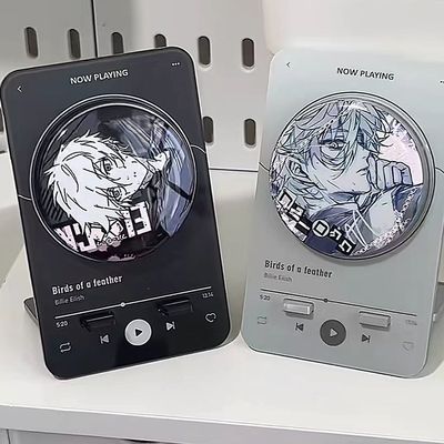 唱片CD吧唧托同人动漫亚克力吧唧展示架ins音乐播放器多功能谷美