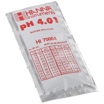 Hanna HI70004C pH缓冲液 20ml小袋装 校准 25袋装