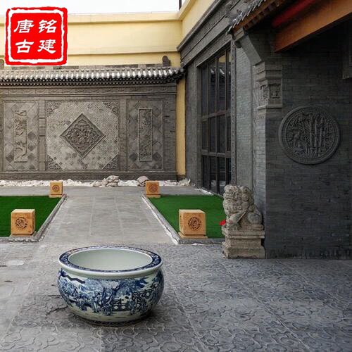 仿古砖雕中式墀头 马头狮子蹲 青砖浮雕庭院兽头挂件门楼装饰门头