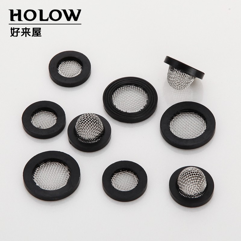 4分6分1寸波纹管淋浴软管热水器密封圈垫片硅胶橡胶皮垫圈过滤网