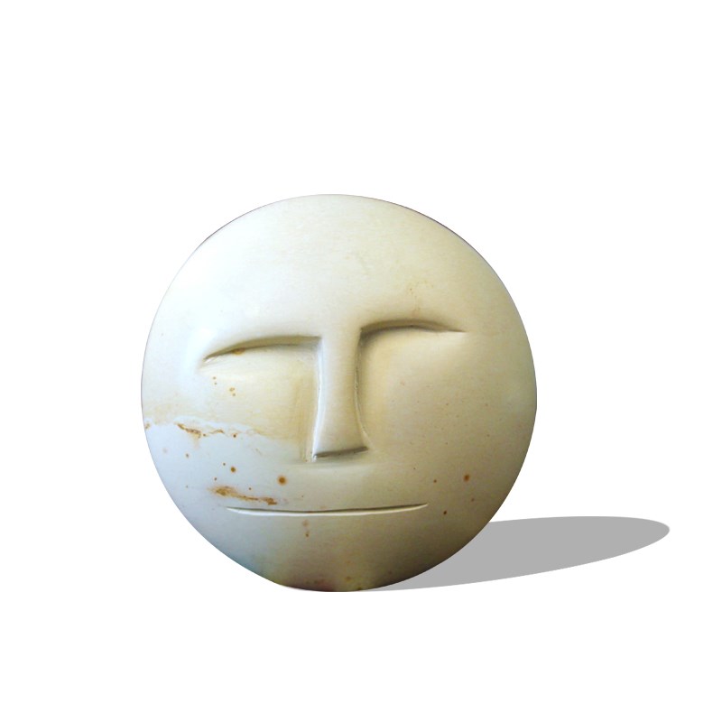非洲特色手工艺天然石头书压白色侘寂风装饰emo表情创意摆件礼物