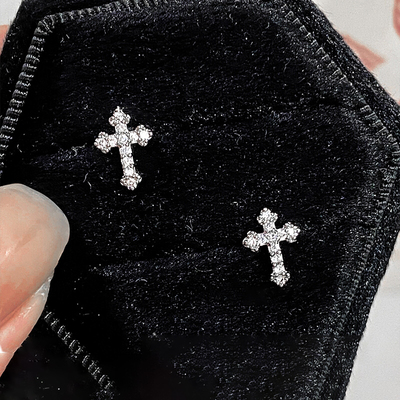 百搭mini型甜美系十字架耳骨钉