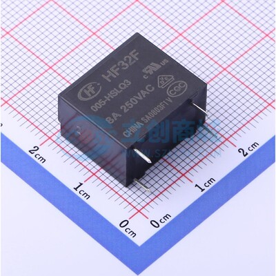 功率继电器 HF32F/005-HSLQ3 插件,10.2x18.4mm 4 5V 电子元器件