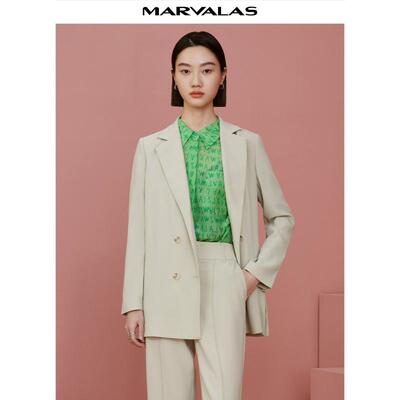 曼德诗常规通勤OL长袖西服