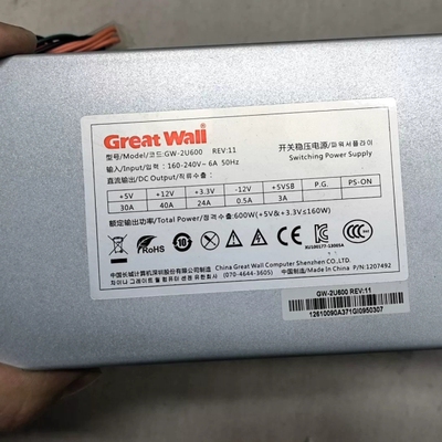 议价长城GW-2U600电源，额定600W，拆机件，成色都在图里