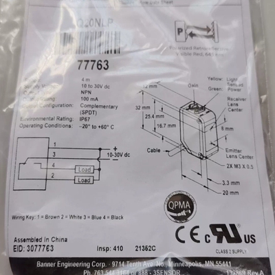 全新原装邦纳光电开关Q20NLP有需要可以联系有优惠