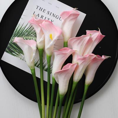 【高】白色档马品蹄艺莲仿真花假花客厅餐桌花摆花婚庆花65830装