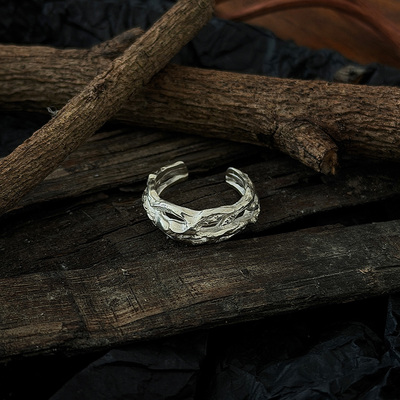 络枝S925银可调节戒指