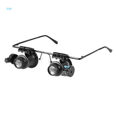 20X Magnifier Glasses Type Double Eye Loupe Lens Watch Repai