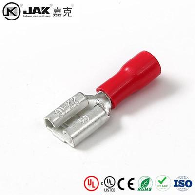 FDD1.25-250插拔式母预绝缘端子6.3插簧铜线耳 250冷压 连接器KST