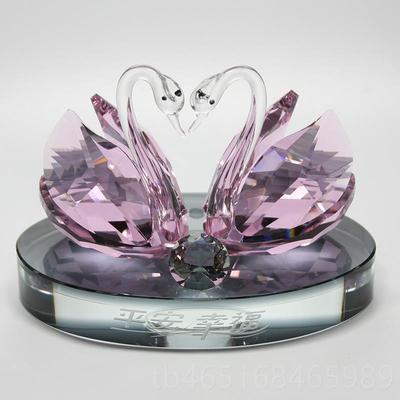 高档车车香水天鹅摆件水晶香汽水座上用品车车载装饰品小座式创意