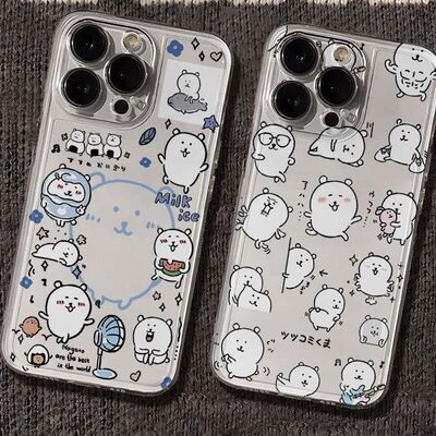 iPhone16promax手机壳小米15Ultra夏日自嘲熊红米TURBO4卡通苹果13适用12透明软x200华为nova14可爱荣耀POWER