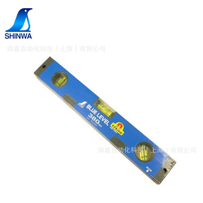 日本SHINWA（企鹅牌）蓝色水平尺380mm带磁石 亲和76384 磁性