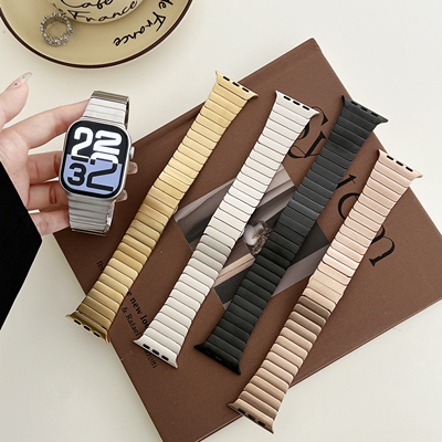 linevek适用苹果手表不锈钢表带