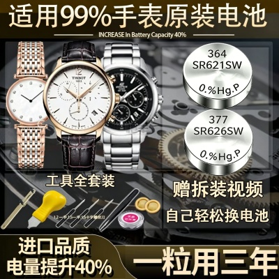 进口品质手表电池sr626sw/377A/sr621sw/364通用小颗粒换纽扣电子